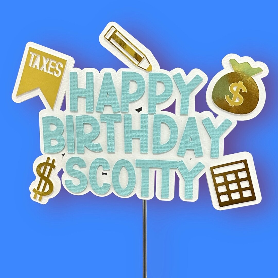 3D Accountant Cake Topper | Accounting Cake Topper | Cake Topper for an ...