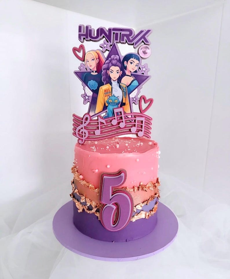 Personalized Huntrix Cake Topper | K-pop Theme - Etsy