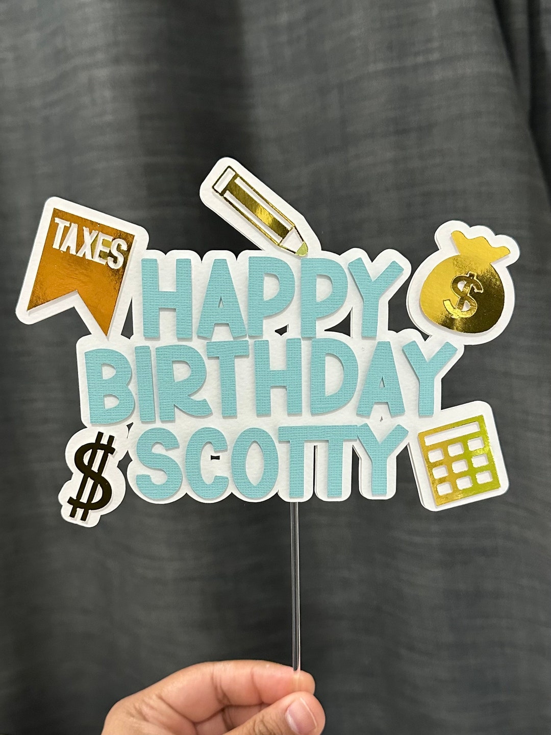 3D Accountant Cake Topper Accounting Cake Topper Cake Topper for an ...