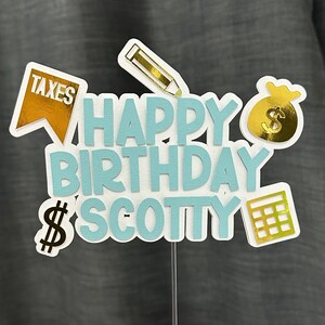 3D Accountant Cake Topper | Accounting Cake Topper | Cake Topper for an ...