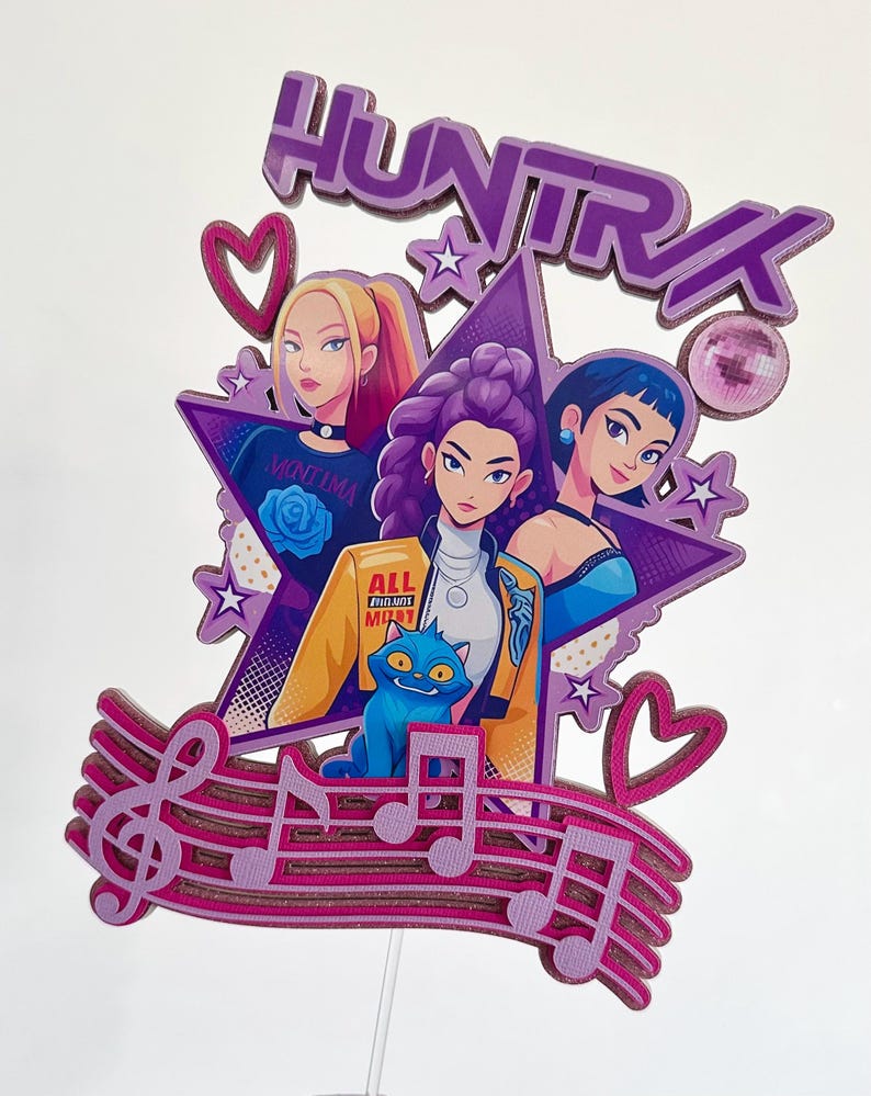 Personalized Huntrix Cake Topper | K-pop Theme - Etsy
