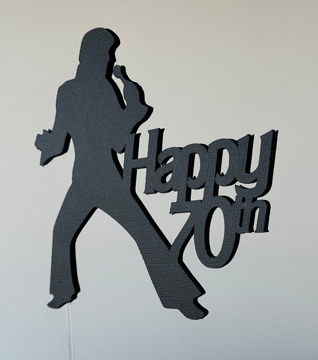 3D Personalised Elvis Presley Themed/inspired Cake Topper King of Rock ...