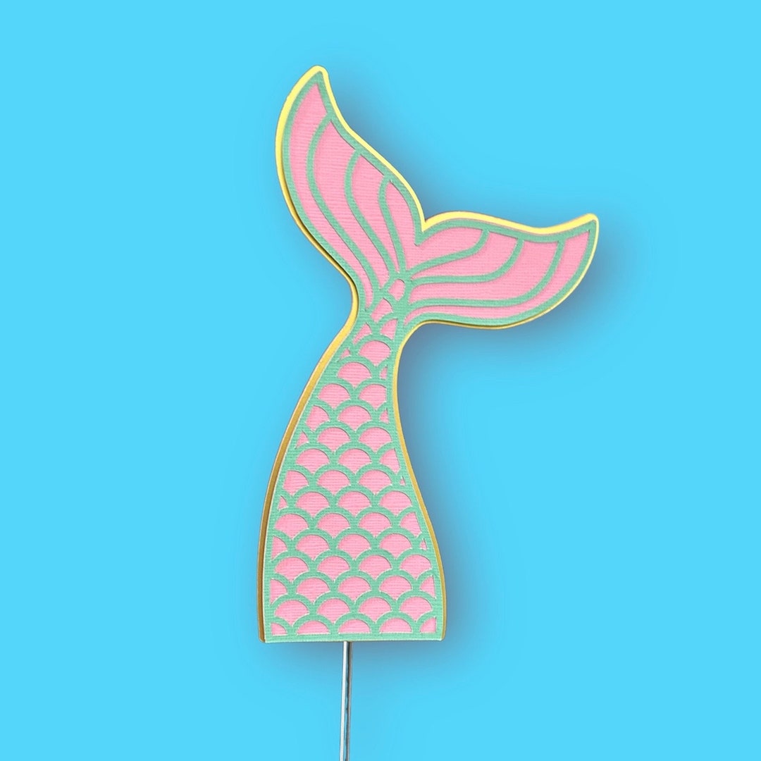 3D Personalised Mermaid Cake Topper Mermaid Cake Topper Mermaid Tail ...