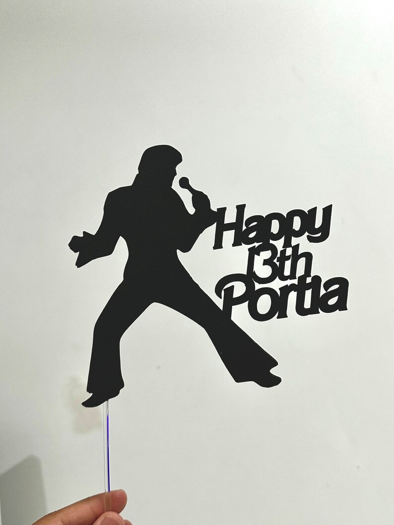 3D Personalised Elvis Presley Themed/inspired Cake Topper King of Rock ...