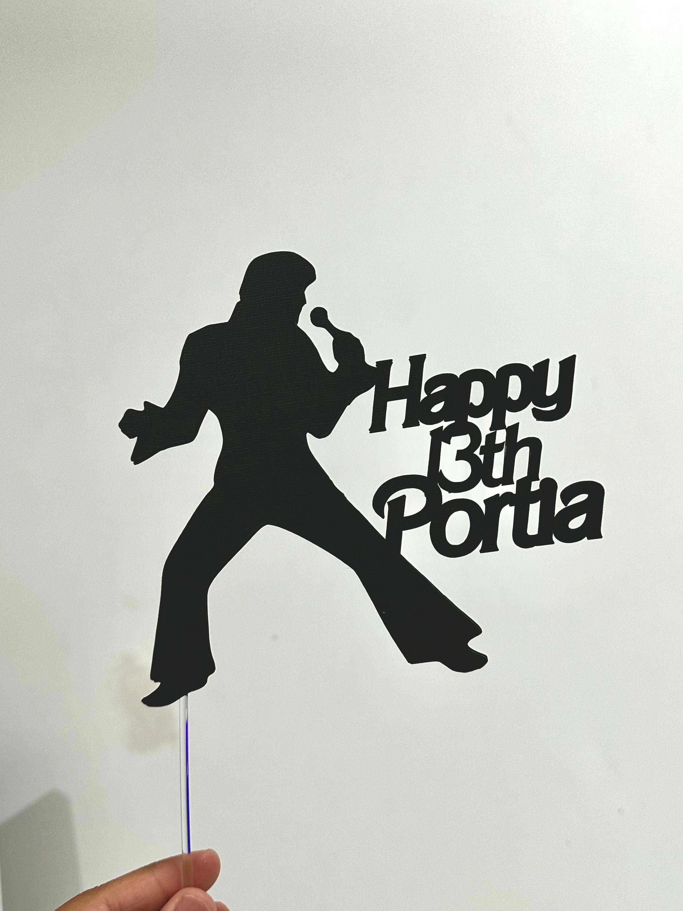 3D Personalised Elvis Presley Themed/inspired Cake Topper King of Rock ...