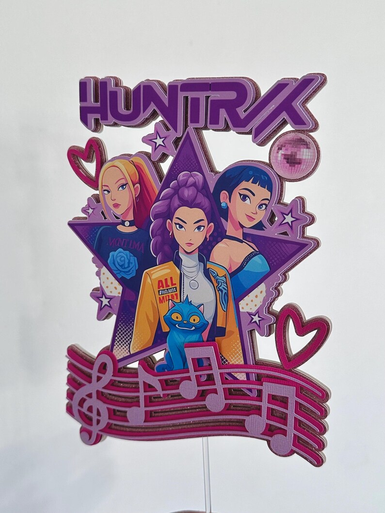 Personalized Huntrix Cake Topper | K-pop Theme - Etsy