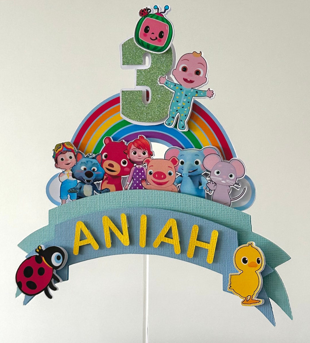 3D Personalized Cake Topper Characters Cartoon Kids Baby - Etsy