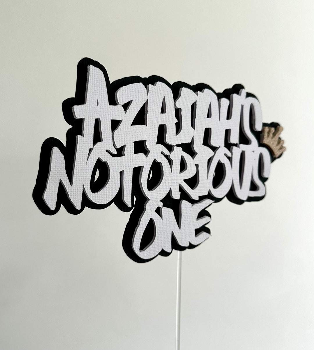 3D Personalised Notorious One Cake Topper Notorious One Cake Topper ...