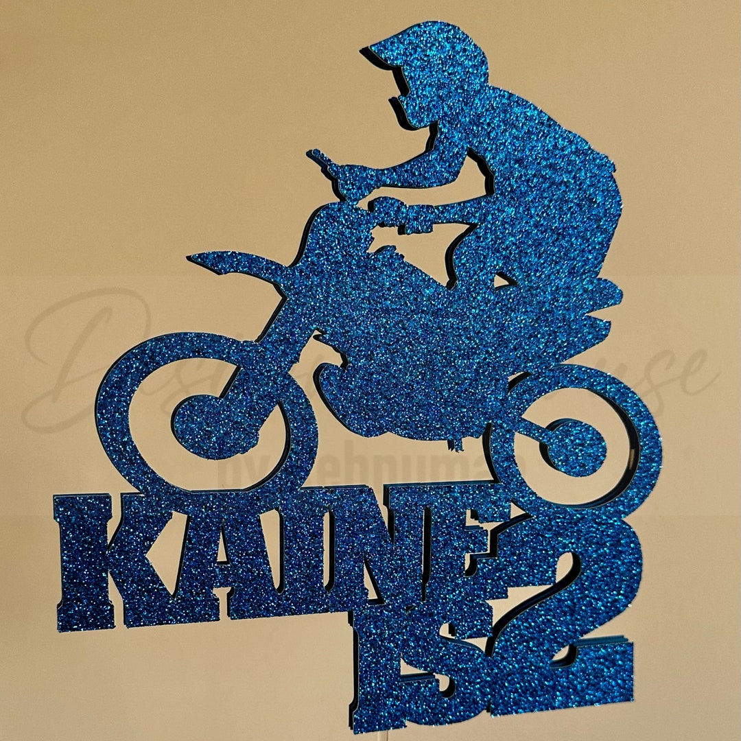 3D Personalized Motorcycle Cake Topper | Biker Birthday Decor - Etsy