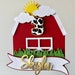 3D Personalised Barn Cake Topper Cow Print Cake Topper Farm Cake Topper ...