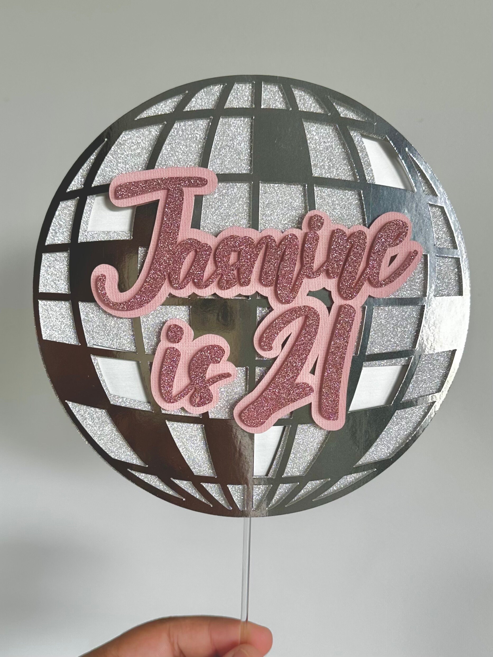 3D Personalised Disco Ball Cake Topper Disco Ball Cake Topper Disco ...