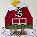 3D Personalised Barn Cake Topper | Cow Print Cake Topper | Farm Cake ...