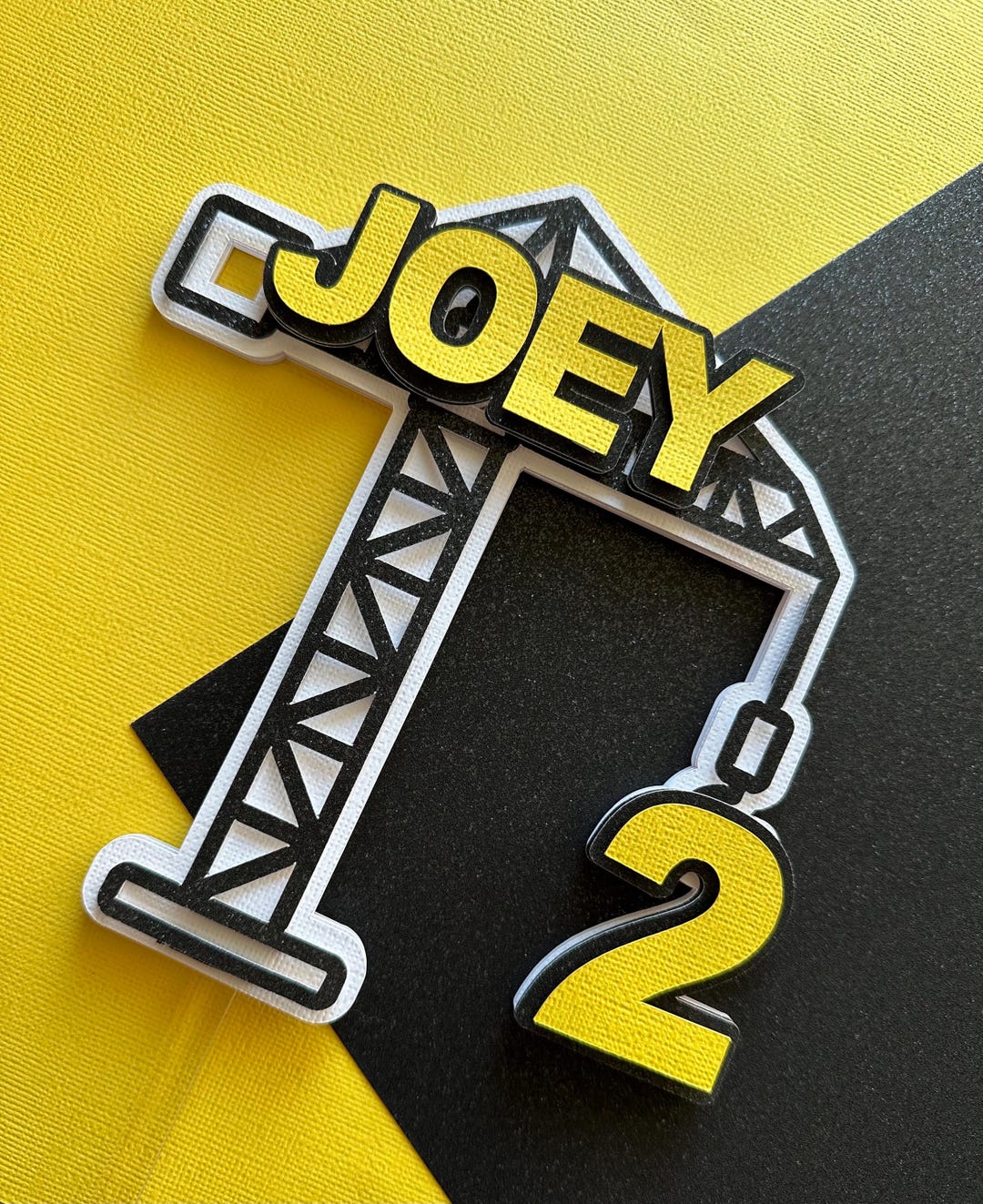 3D Crane Cake Topper | Construction Cake Topper | Personalised Crane ...