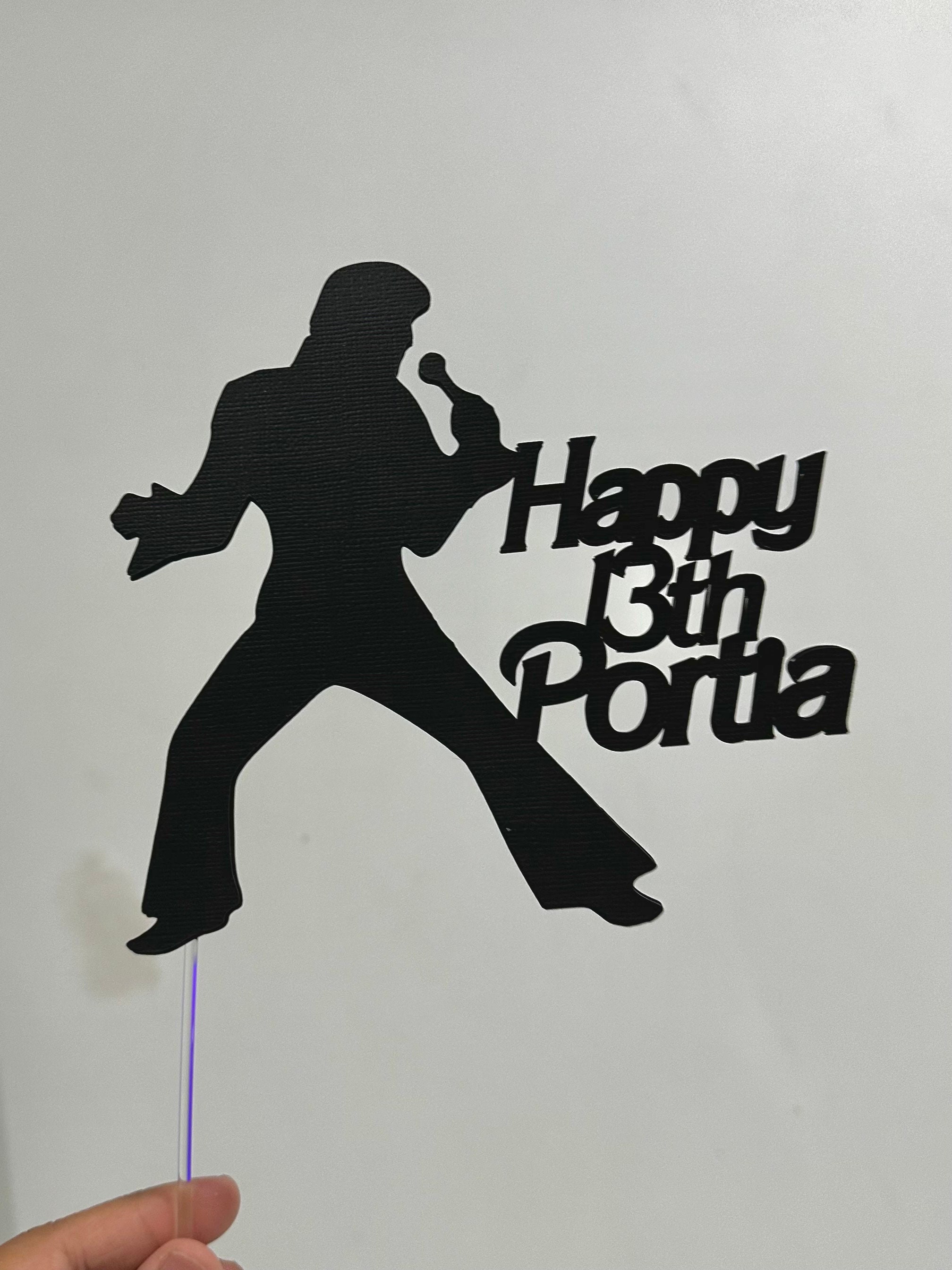 3D Personalised Elvis Presley Themed/inspired Cake Topper King of Rock ...