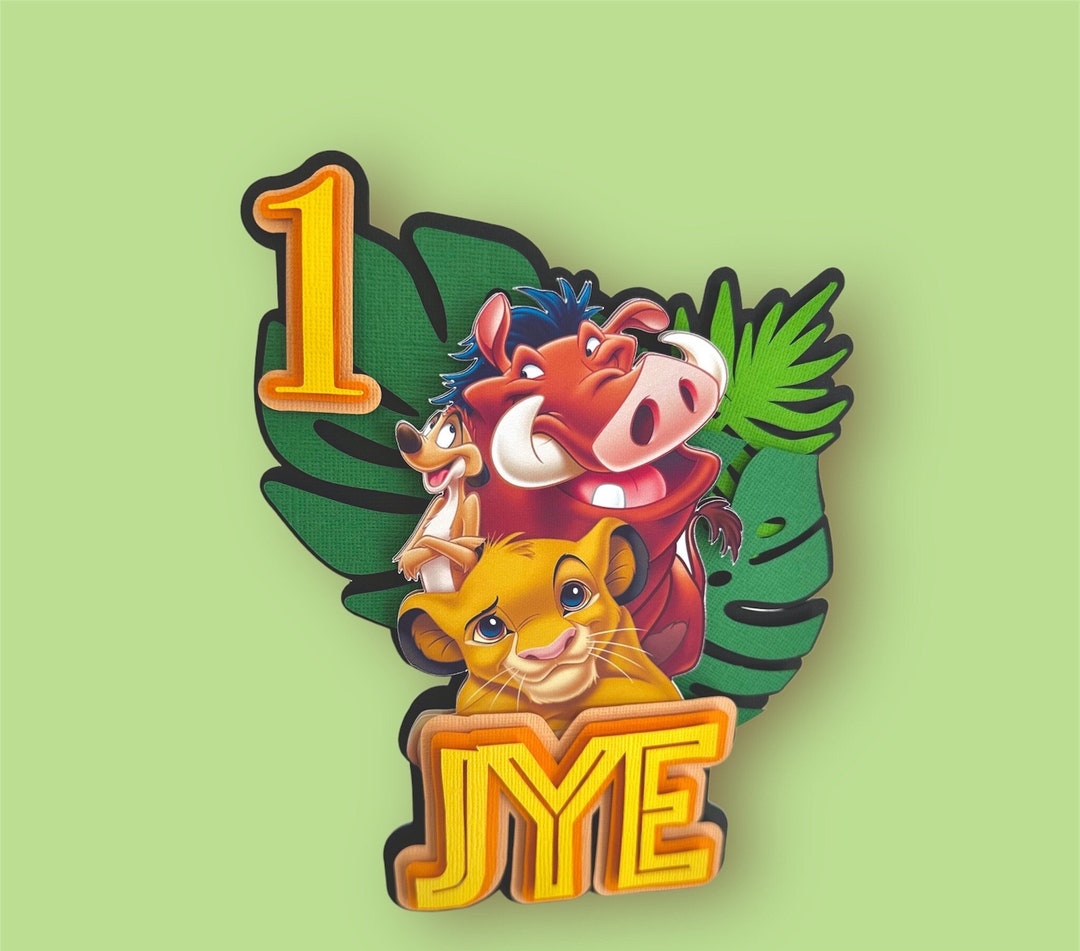 3D Personalized Cake Topper | Kids Cartoon Movie TV Cake Topper | Simba ...