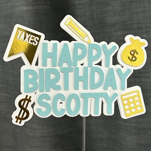 3D Accountant Cake Topper | Accounting Cake Topper | Cake Topper for an ...