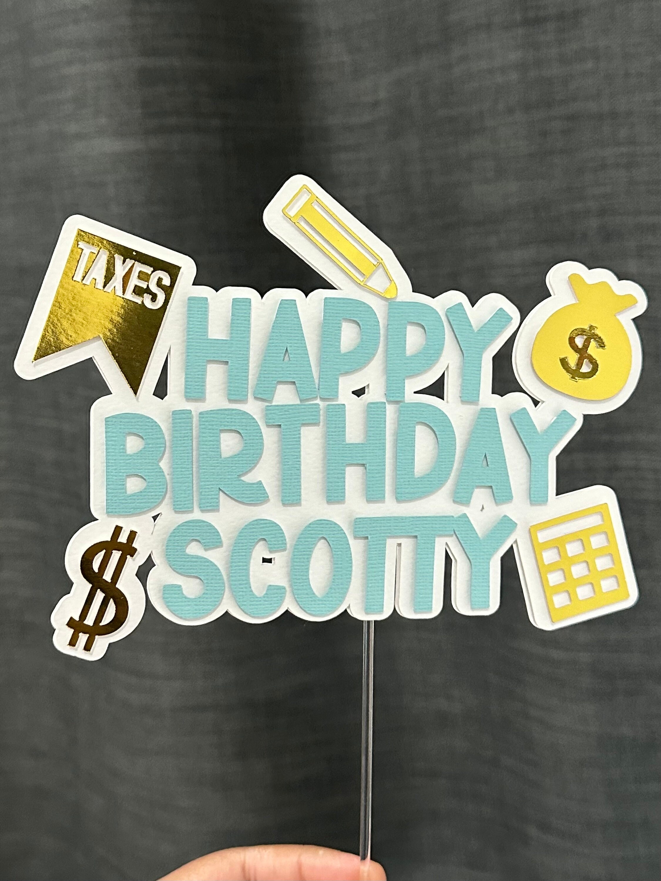 3D Accountant Cake Topper Accounting Cake Topper Cake Topper for an ...