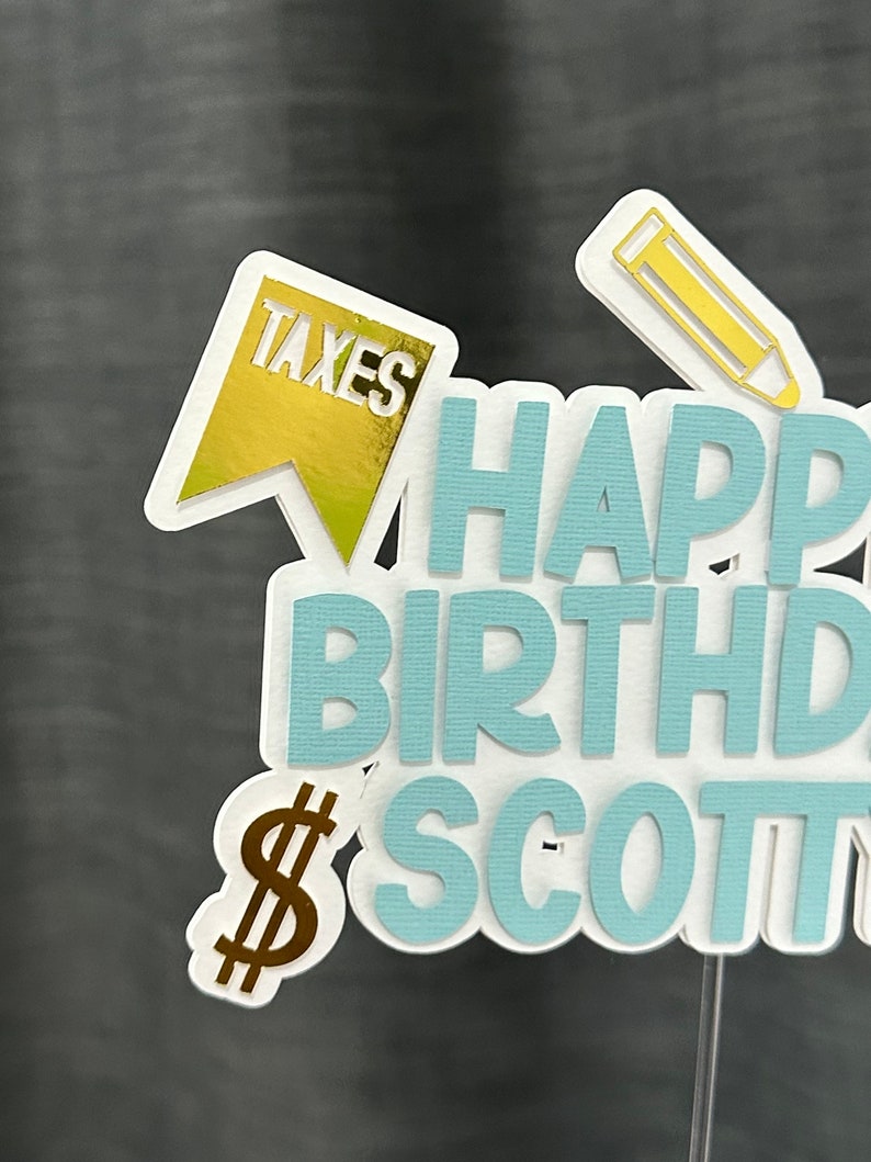 3D Accountant Cake Topper Accounting Cake Topper Cake Topper for an ...