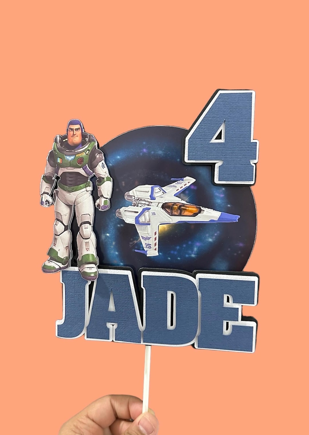 3D Personalized Buzz Cake Topper | Movie Theme Party Decor - Etsy