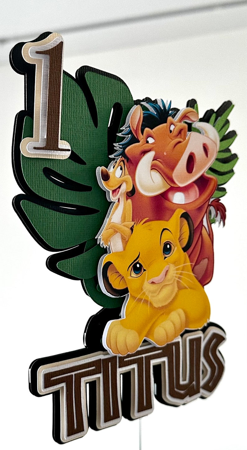 3D Personalized Cake Topper Kids Cartoon Movie TV Cake Topper Simba ...