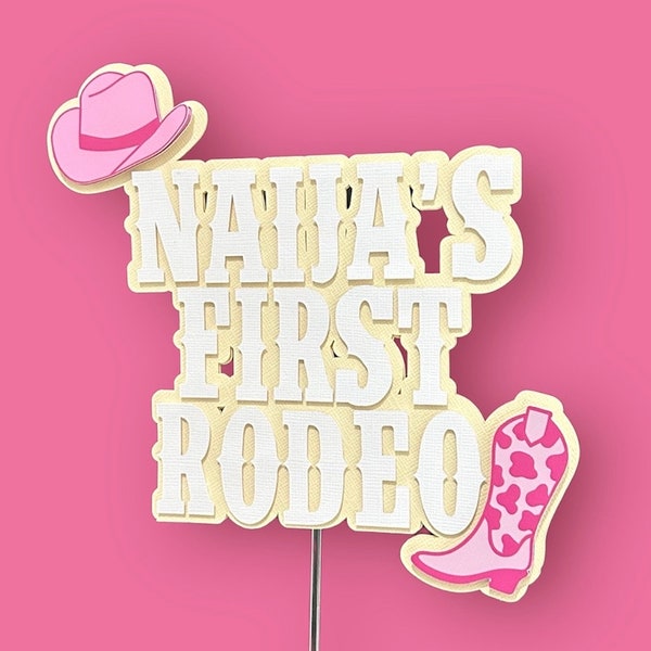 Pink Rodeo Hat Cake Topper - Etsy