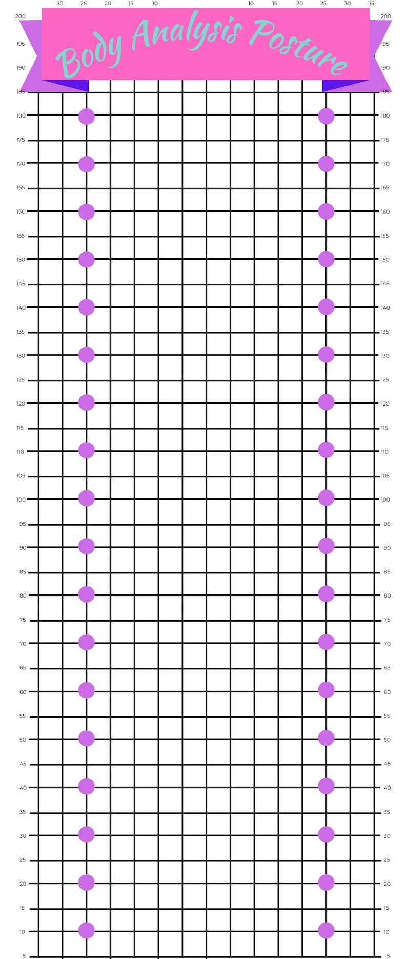 Posture Grid – Wall Mount , Body Analysis Posture , Fitness , Gym ...