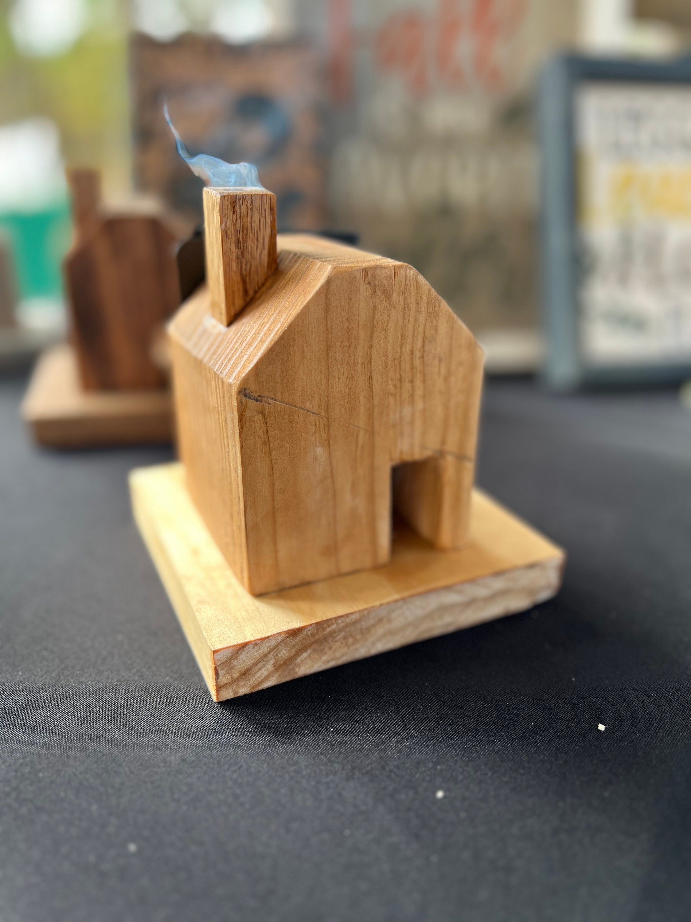 Minimalist Incense Burner Holder House With Chimney Smoke Fall Decor ...