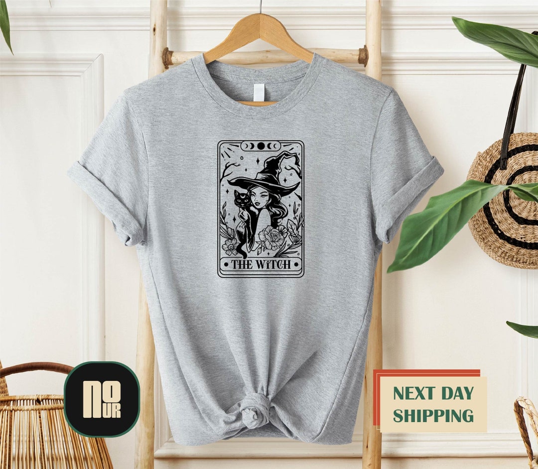 Tarot Card the Witch T-shirt | Witchy Clothing | Dark Academia | Wiccan Wicca Clothes ...