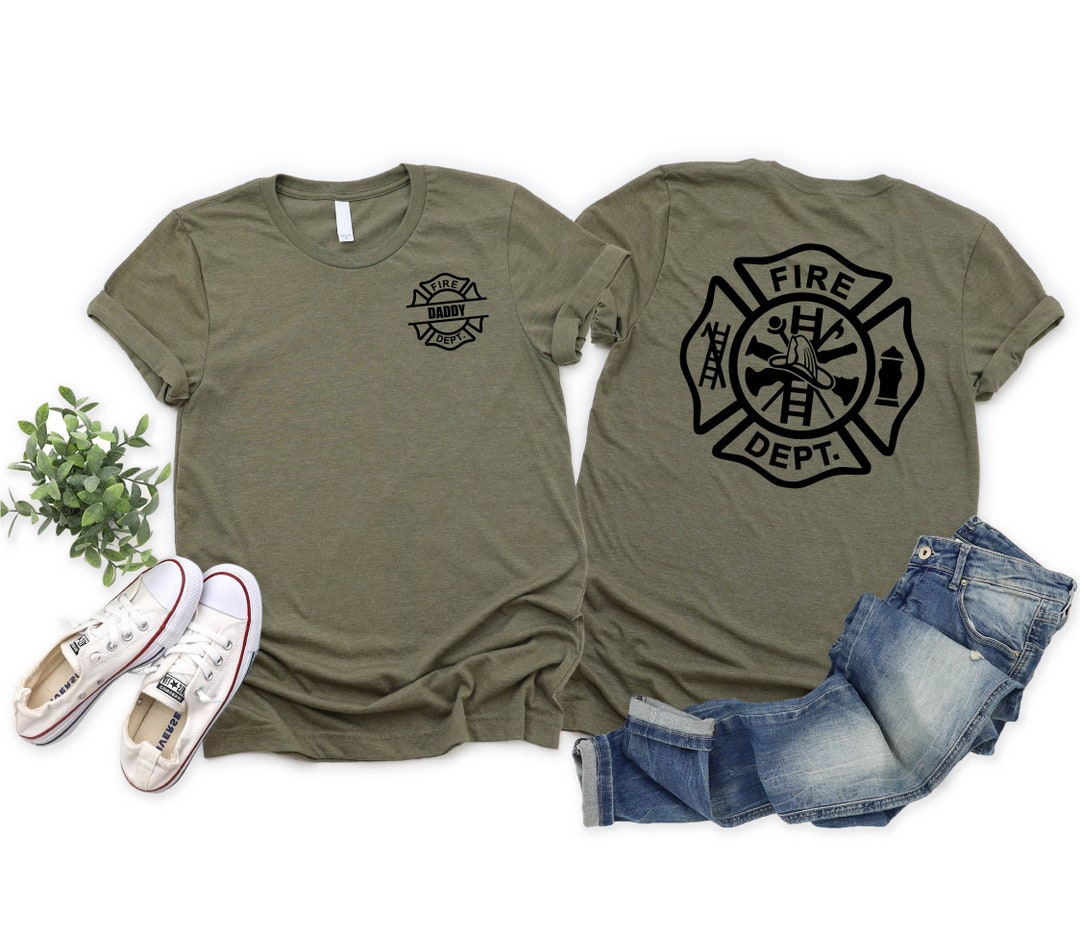 Custom Name Firefighter Shirt, Fireman Tee, Fire Department, First ...