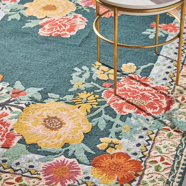 Floral Rug - Etsy