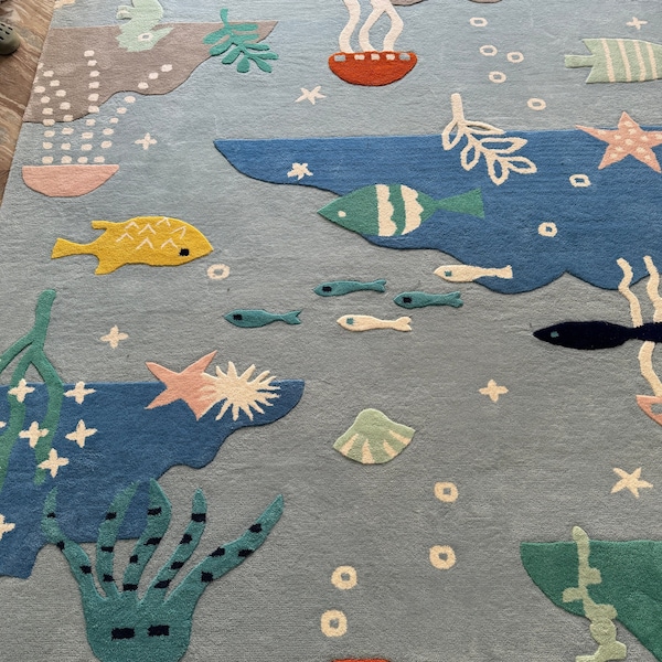 Ocean Rug - Etsy