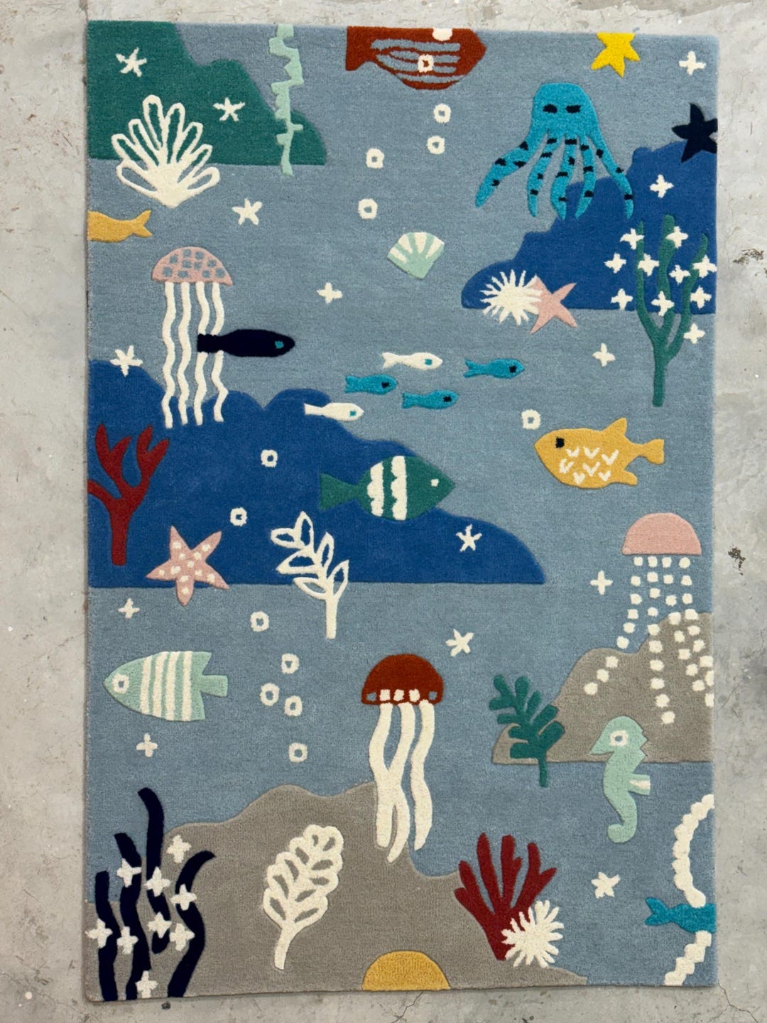 Under the Sea Rug Hand-tufted 100% Wool Handmade Area Rug Carpet for ...