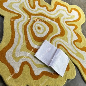 Irregular Amoeba Rug Hand-tufted 100% Wool Handmade Area Rug Carpet for ...