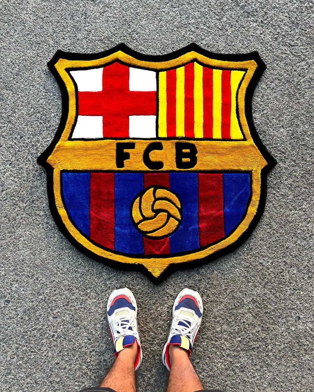 FC Barcelona Rug: Hand-tufted Wool Area Carpet - Etsy