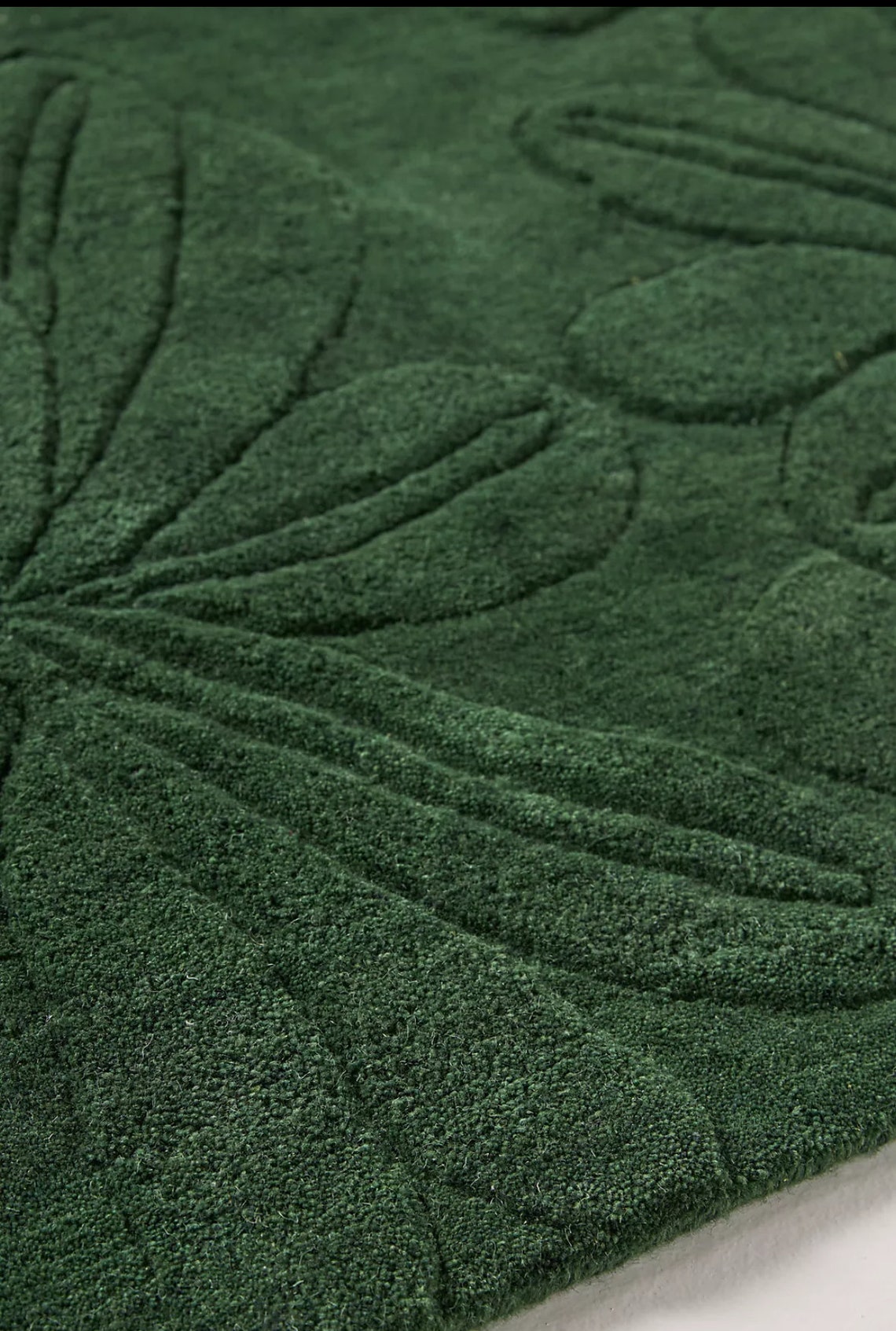 Greenish Floral Rug Hand-tufted 100% Wool Handmade Area Rug Carpet for ...