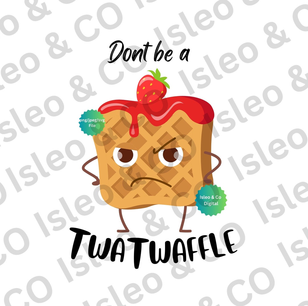 Witty Waffle Whimsy: Instant Download Digital Design Grumpy Waffle ...