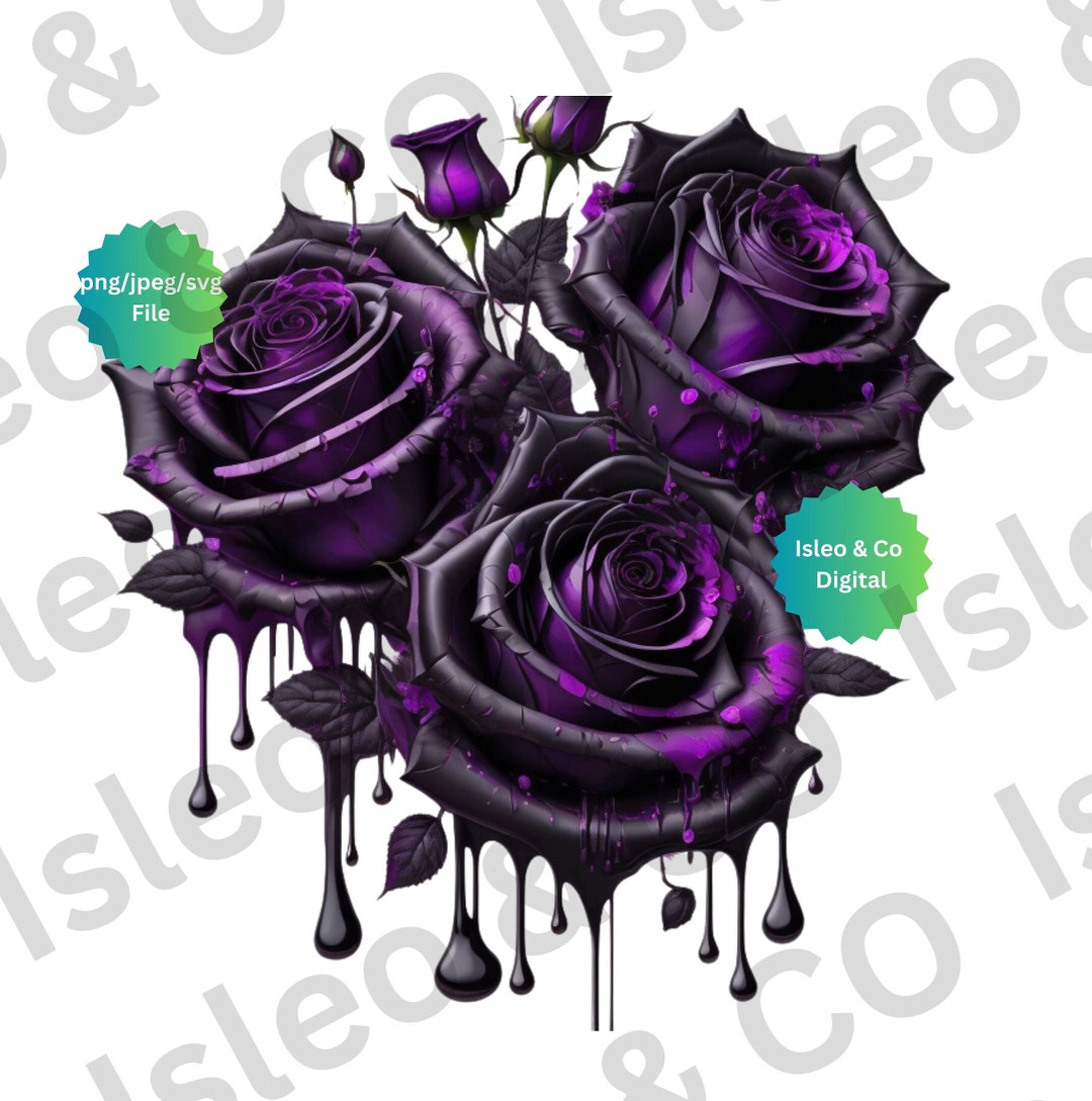 Enigmatic Elegance: Instant Download Digital Art - Purple and Black ...