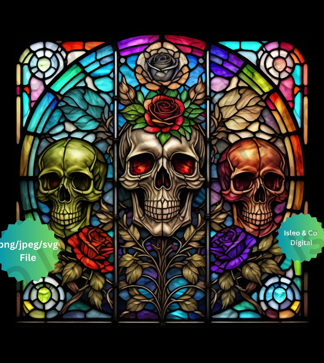 Eternal Remembrance: Instant Download Digital Stained Glass Print ...