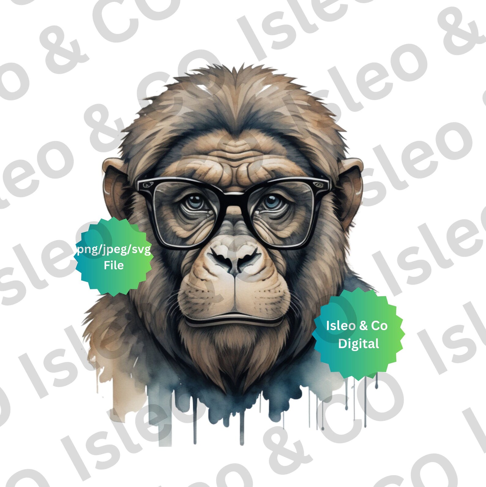 Clever Monkey Vision: Instant Download Digital Adorable - Etsy