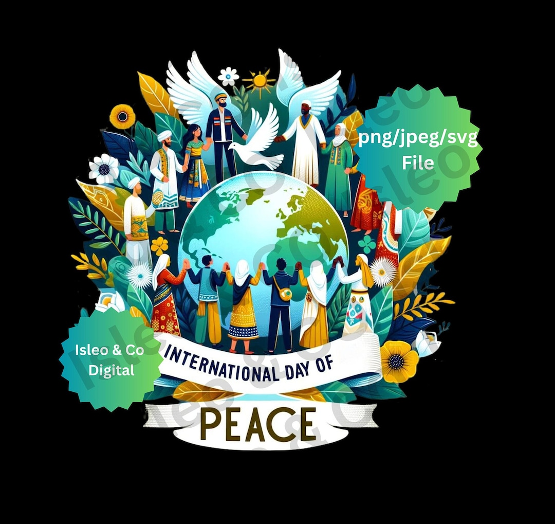 International Day of Peace Digital Art – Multicultural People Around ...