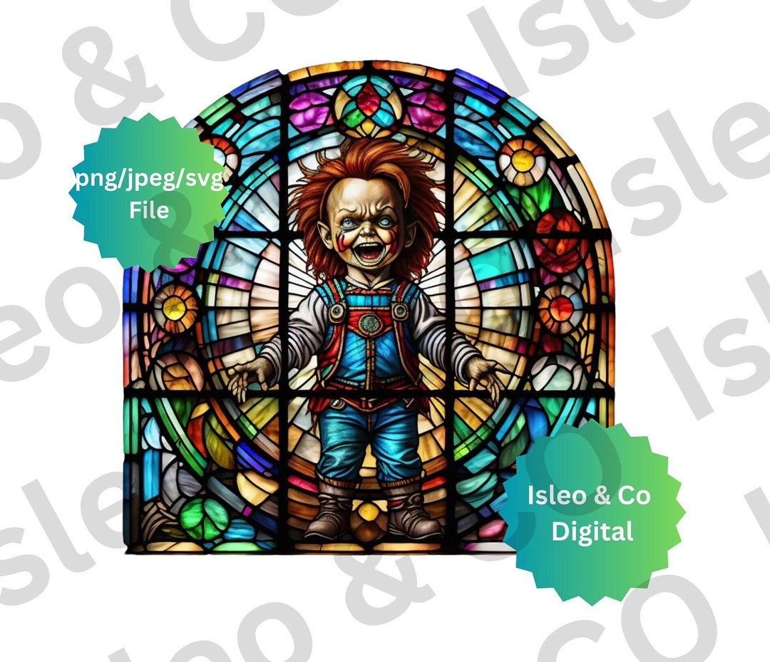 Eerie Stained Glass Tribute: Instant Download Digital Stained Glass ...