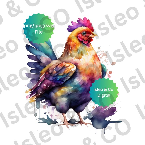 Whimsical Chicken Clip Art - Etsy