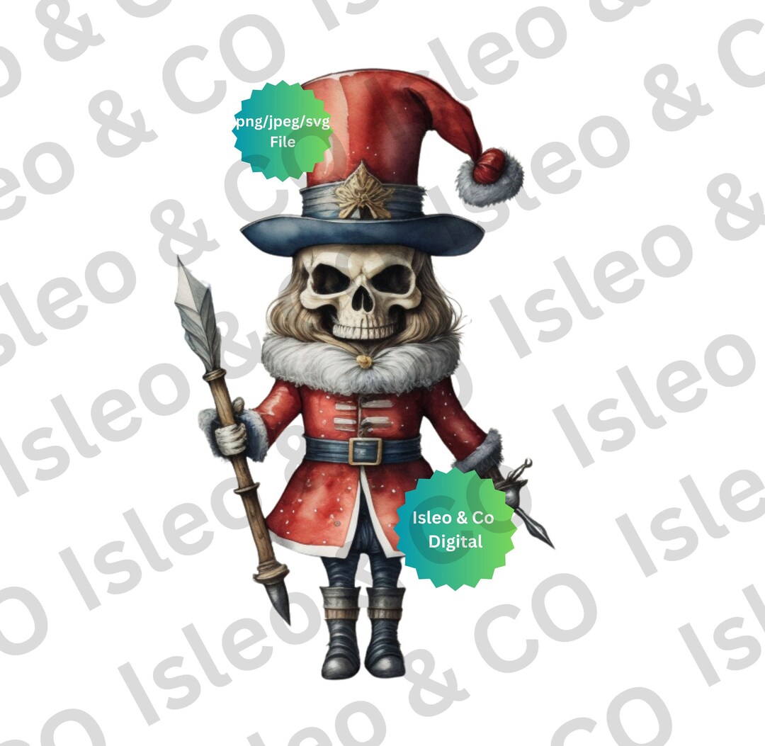 Watercolor Skeleton Nutcracker Digital Art File Instant Download PNG ...