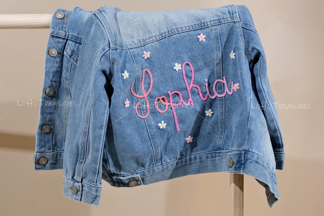 Personalized Baby Denim Jacket: Custom Name, Handmade Jean Jacket - Etsy