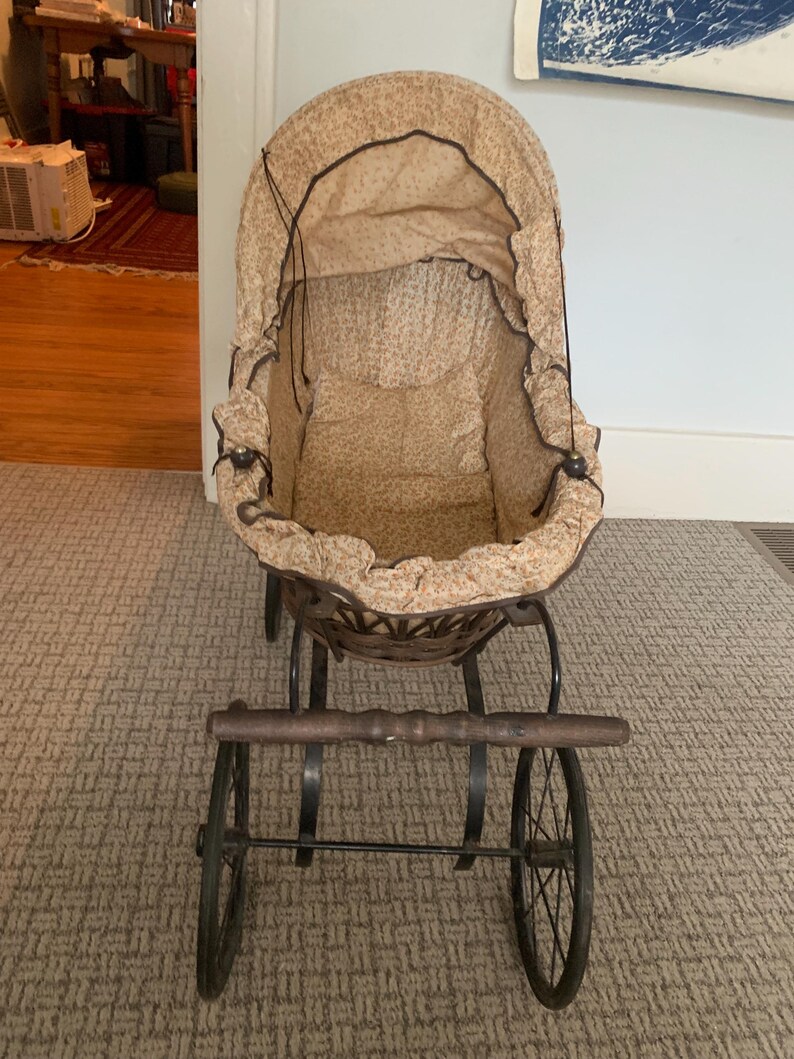 Victorian Antique 1880s Baby Doll Carriage Stroller Wicker. - Etsy