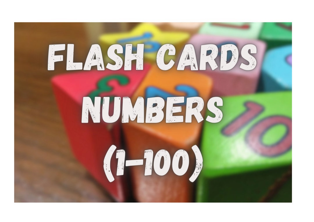 Flash Cards Numbers (1-100) - Etsy