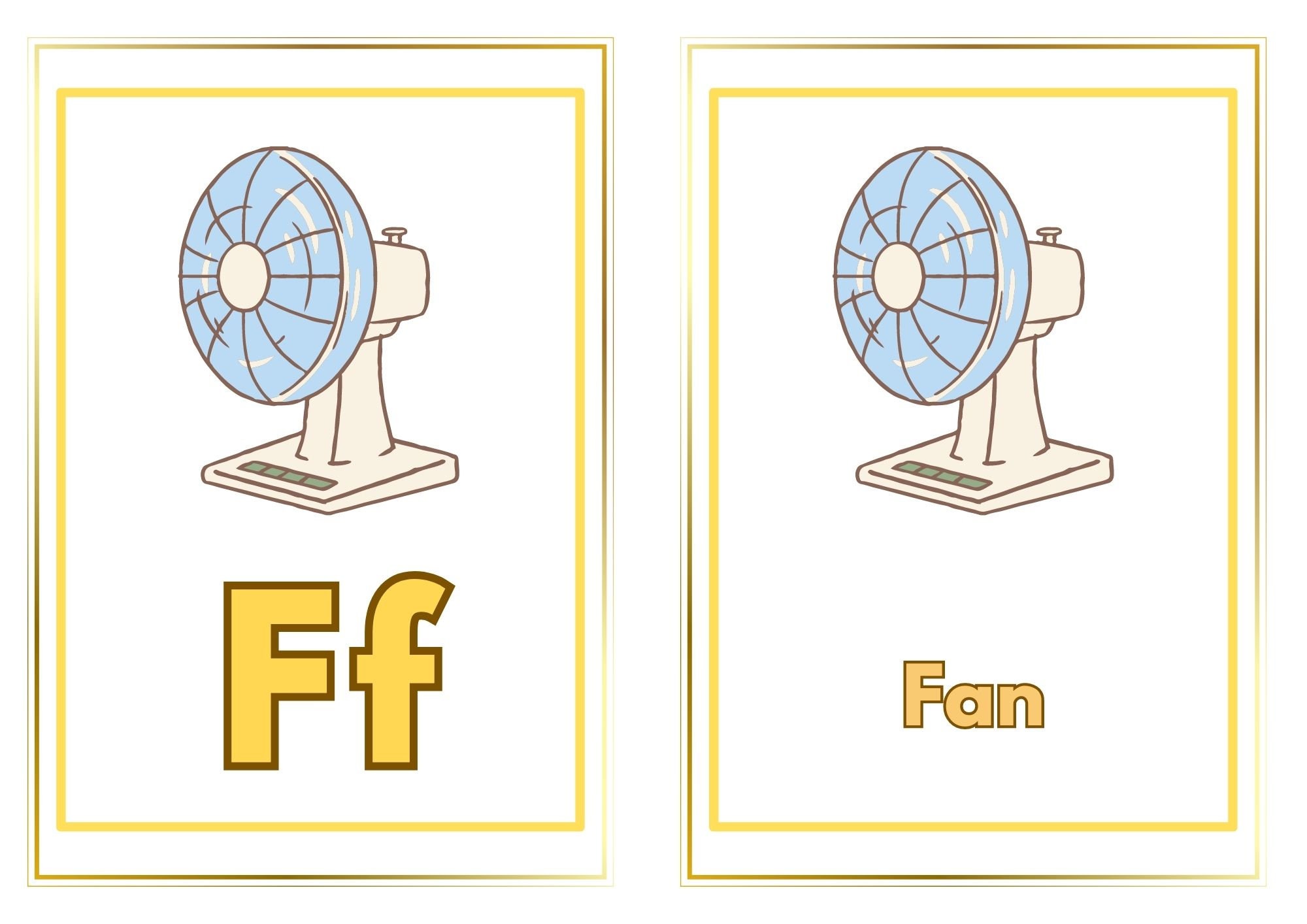26 Alphabets Flash Card Colorfulpictures - Etsy