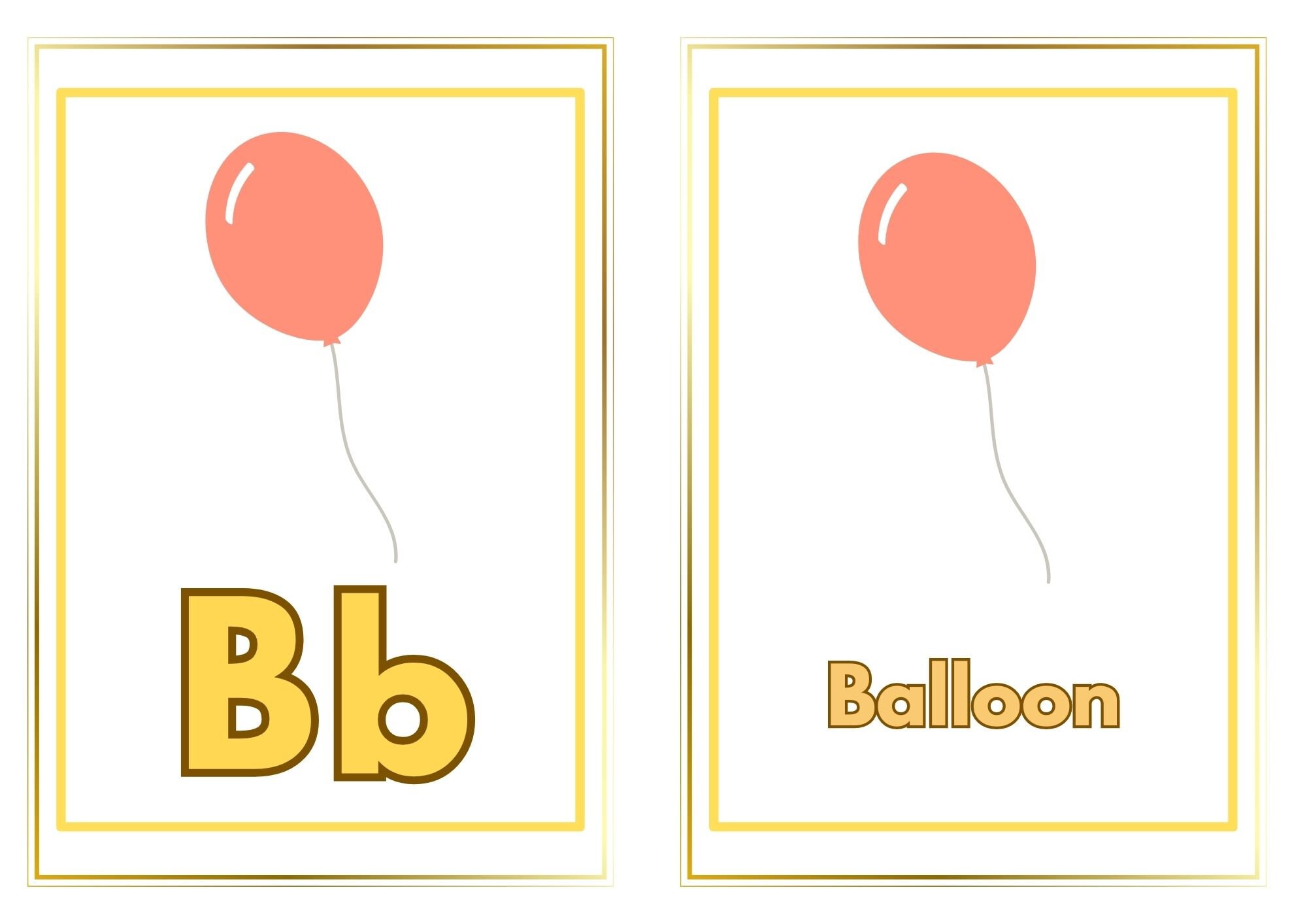 26 Alphabets Flash Card Colorfulpictures - Etsy