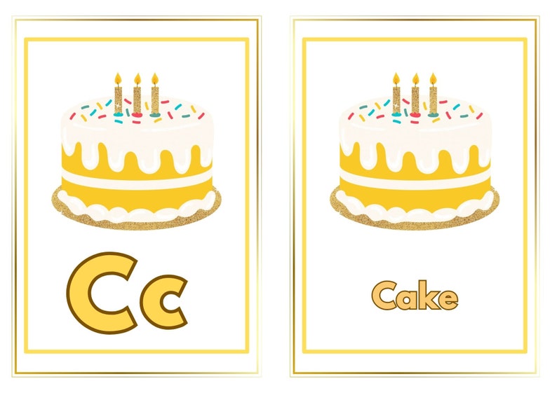 26 Alphabets Flash Card - Colorfulpictures - Etsy