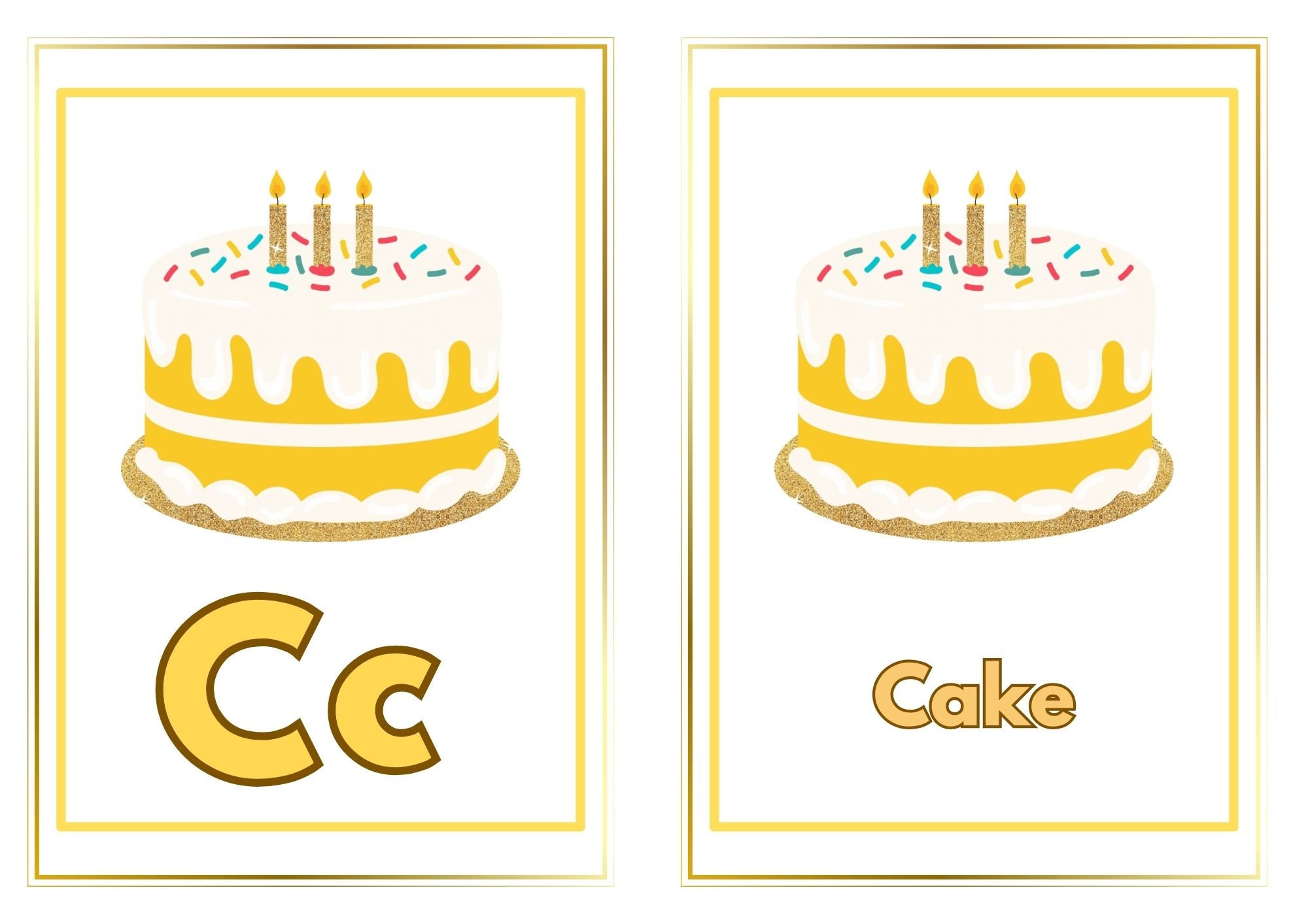 26 Alphabets Flash Card - Colorfulpictures - Etsy